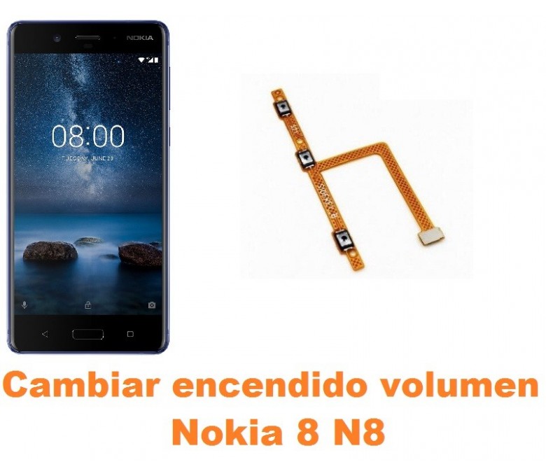 Cambiar Encendido Y Volumen Nokia 8 N8 Reparación De Móvil